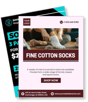 Socks Poster Templates for Retail and Fashion Brands