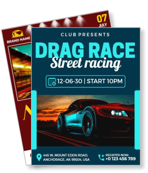 Racing Flyer Templates – Easy Customization & Printable