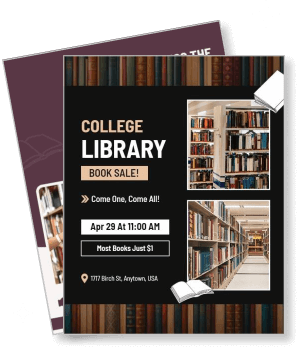 Free & Premium Library Flyer Templates for Schools & Events