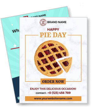 Pie Day Poster Templates (Free, Editable, Printable)