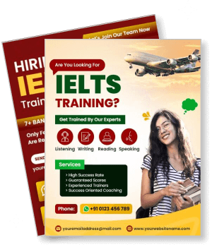 Professional IELTS Flyer Templates for Coaching & Academies