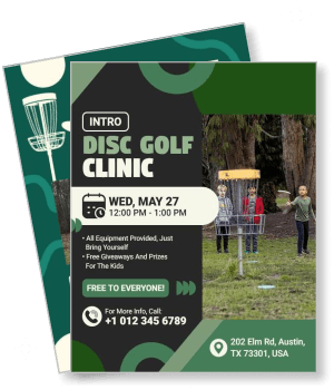Disc Golf Flyer Templates – Easy to Customize & Print