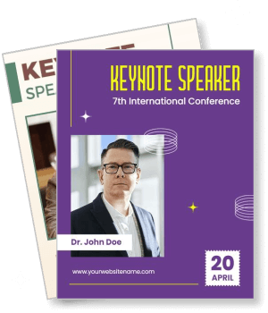 Speaker Poster Templates | Free to Customize & Download Online