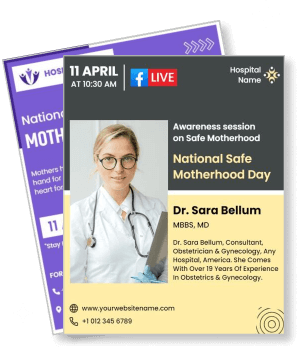 Safe Motherhood Day Poster Templates for Hospitals