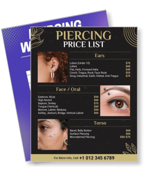 Piercing Flyer Templates – Easy to Edit & Free to Download