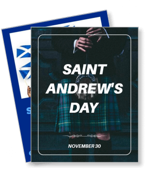 St. Andrew's Day Poster Templates Customize and Download for Free