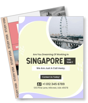 Visa Poster Templates - Edit for Travel & Immigration Services