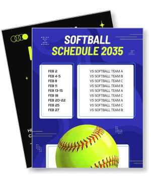 Softball Poster Templates - Easy to Customize, Print & Share