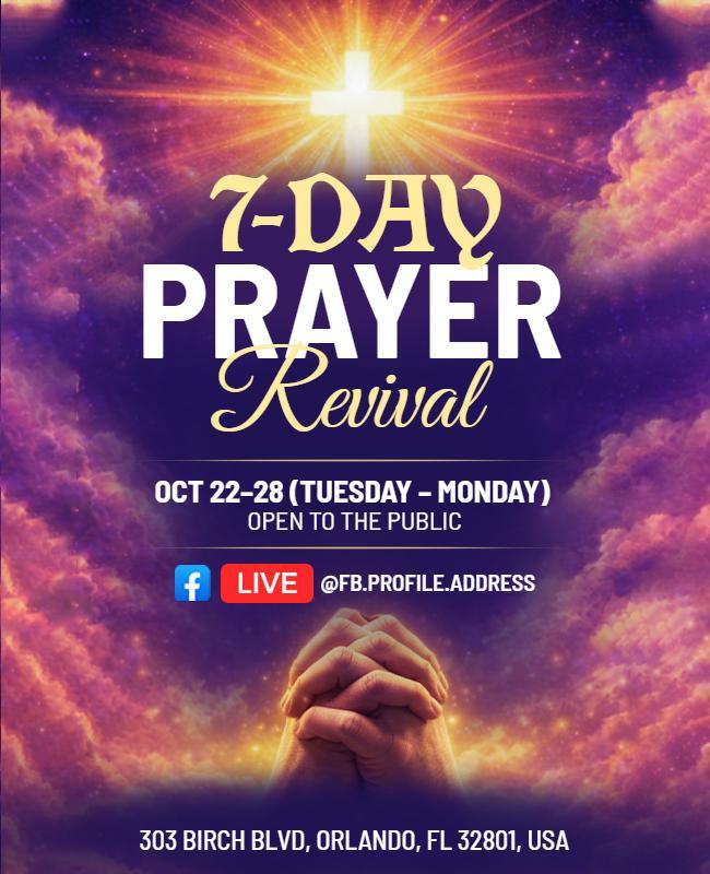 7-Day Prayer Revival Event Flyer Template