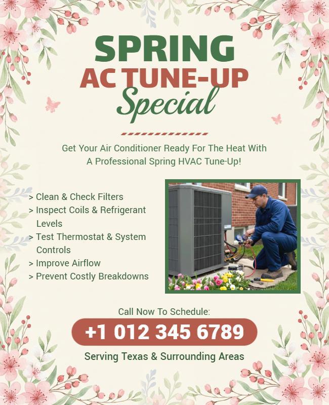 AC Tune-up Promotional Offer Flyer Template