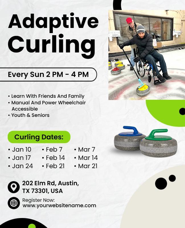 Adaptive Curling Program Event Flyer Template