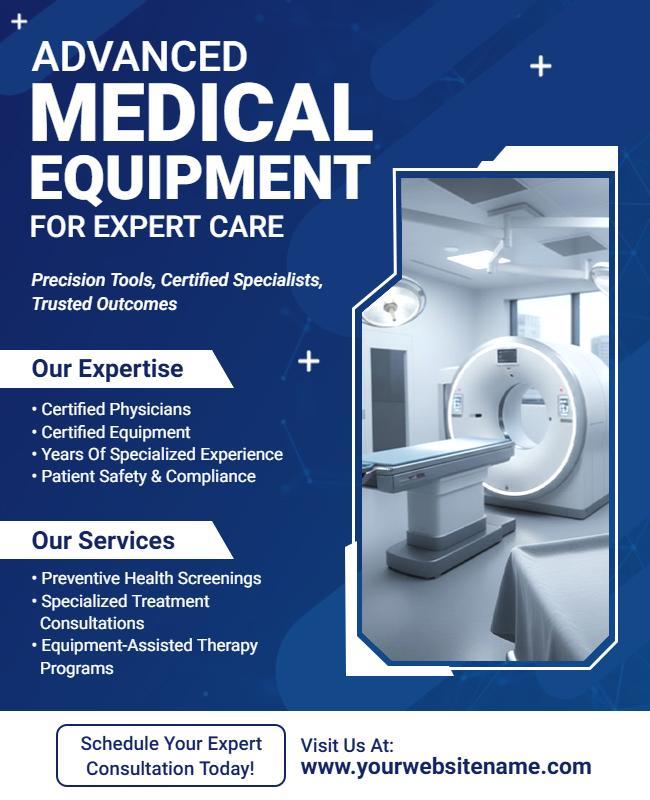 Advanced Medical Equipment and Expert Care Services Flyer Template