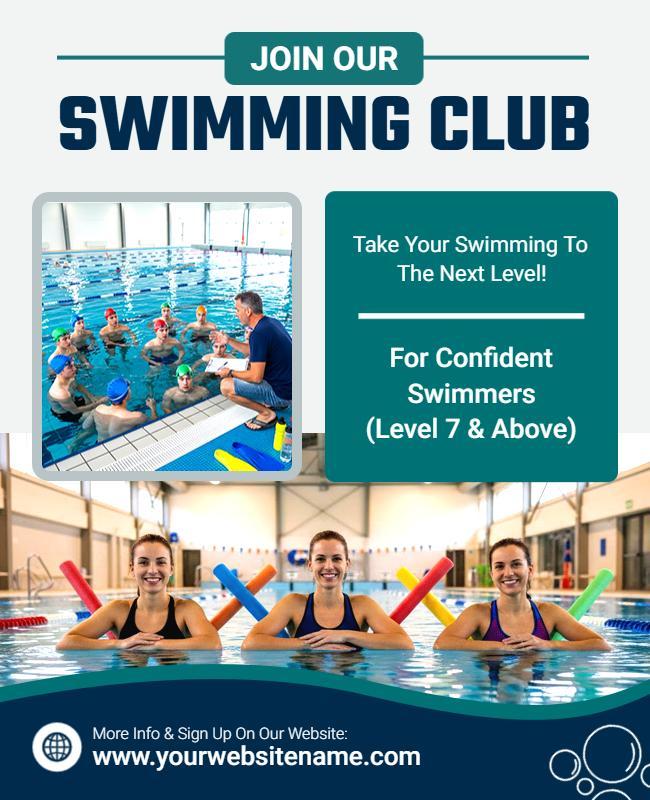 Advanced Swimming Club Flyer Template