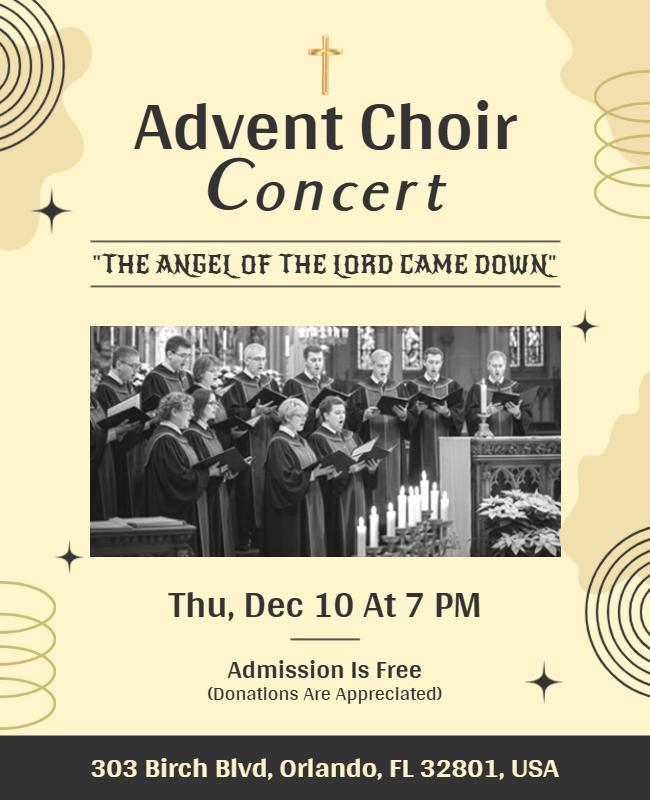 Advent Choir Concert Event Flyer Template