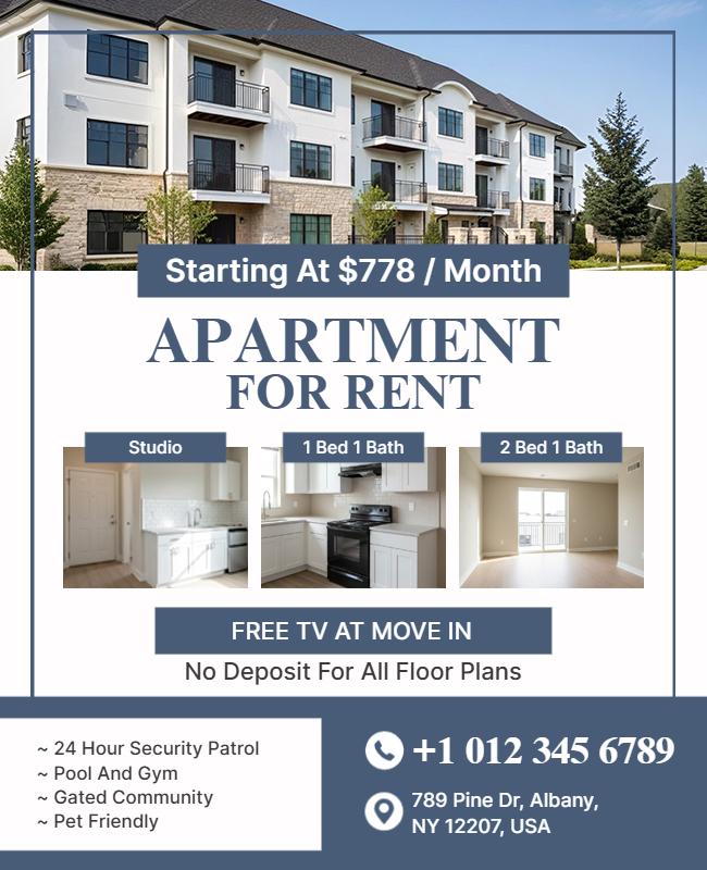 Affordable Apartment Rental Promotion Flyer Template