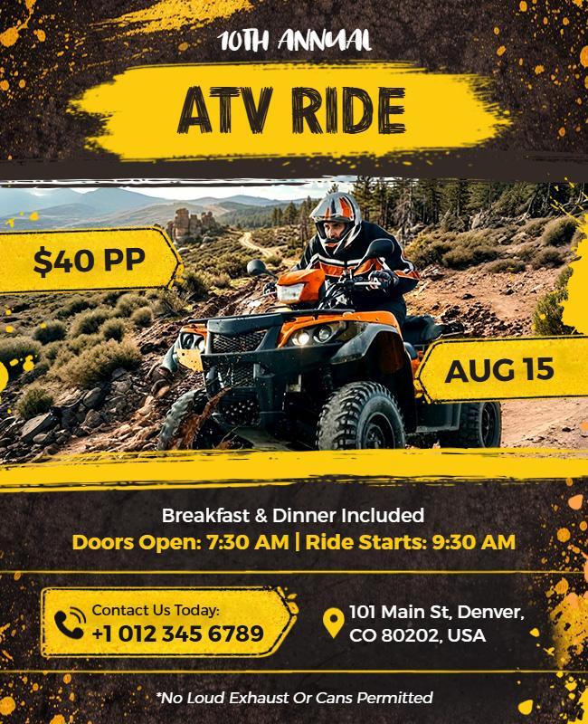 Annual ATV Riding Adventure Event Flyer Template