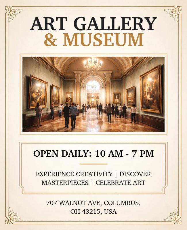 Art Gallery and Museum Exhibition Poster Template