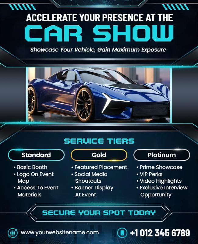 Automotive Car Show Showcase Flyer Template