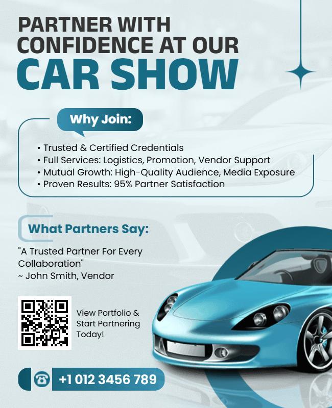 Automotive Partnership Car Show Flyer Template