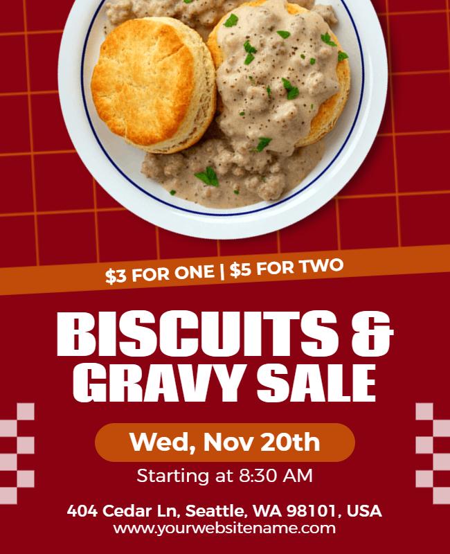 Biscuits and Gravy Sale Event Flyer Template