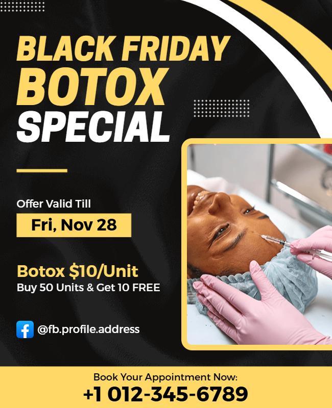 Black Friday Botox Special Offer Flyer Template