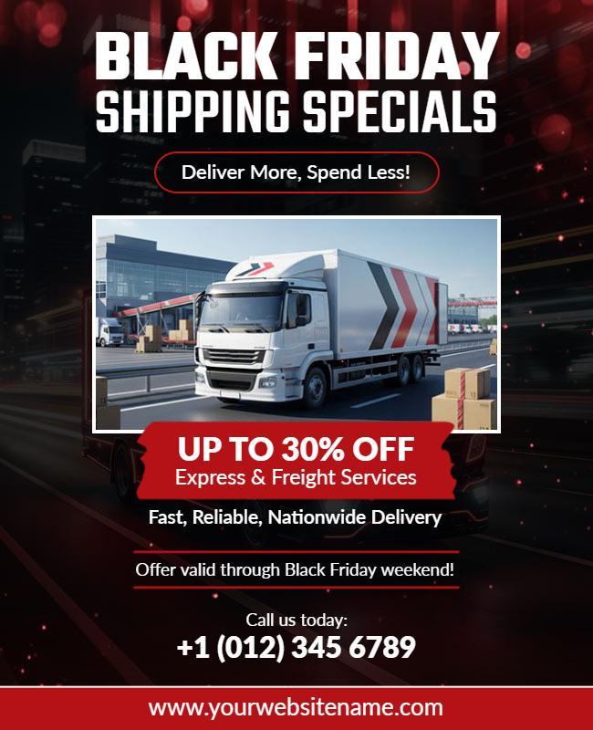 Black Friday Logistics Deals Flyer Template