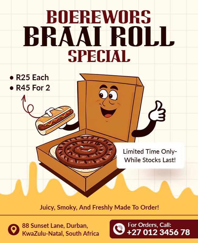 Free Braai Flyer Templates for Barbecues, Sales & Events