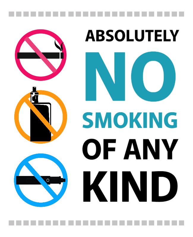 Bold Anti-Smoking Policy Signage Poster Template