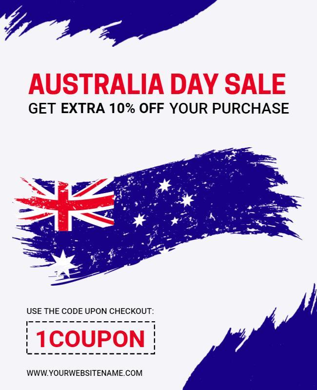 Bold Australian Flag Design for Australia Day Sale Poster Template