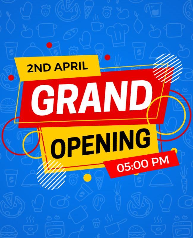 Bold Colorful Grand Opening Celebration Event Poster Template