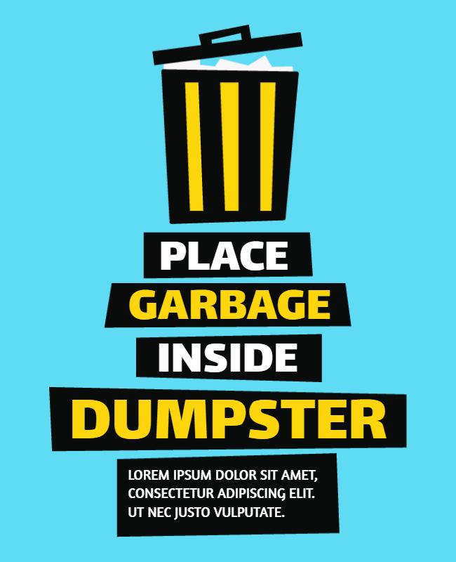Bold Graphic Waste Management Instructional Poster Template