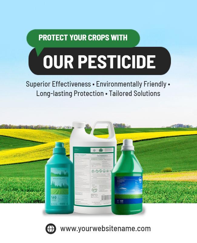 Bold Green Crop Protection Pesticide Advertisement Poster Template