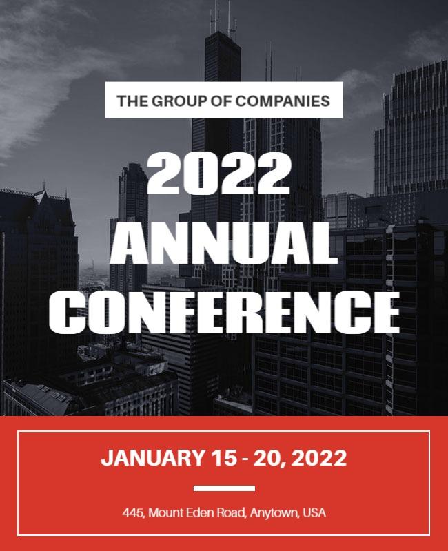 Bold Urban Corporate Annual Conference Poster Template