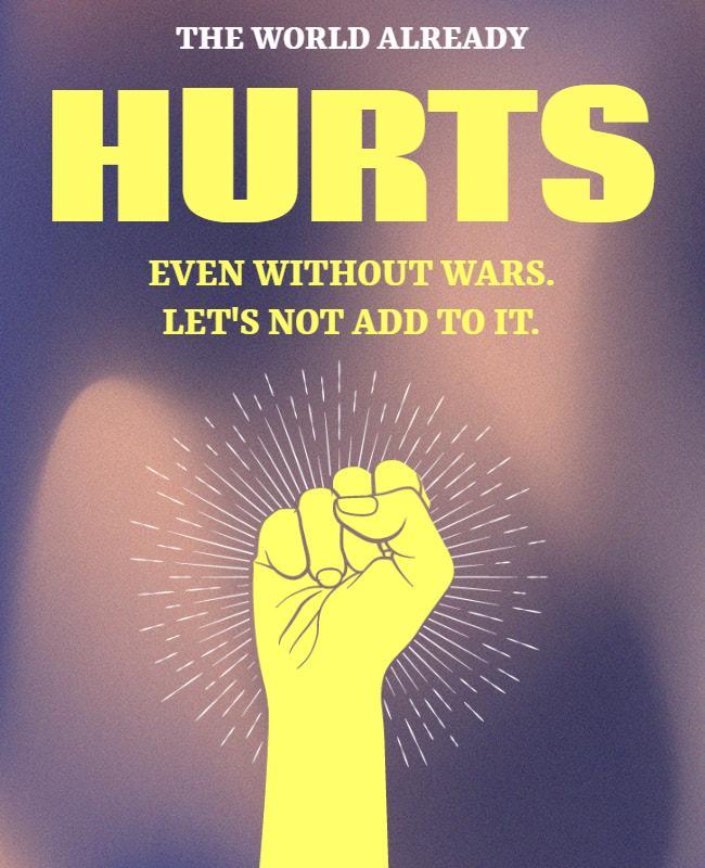 Bold Yellow Activism Protest Message Poster Template