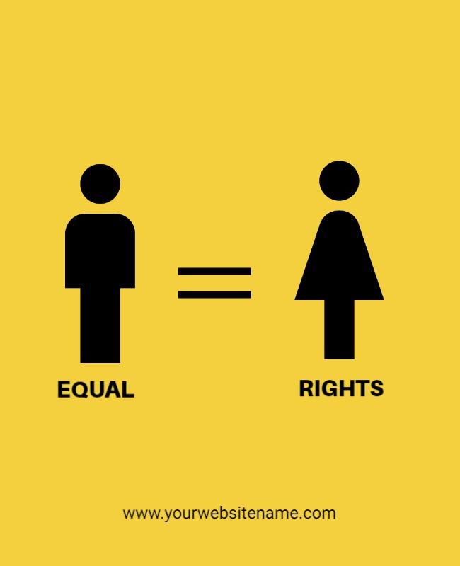 Bold Yellow Equality Rights Advocacy Poster Template