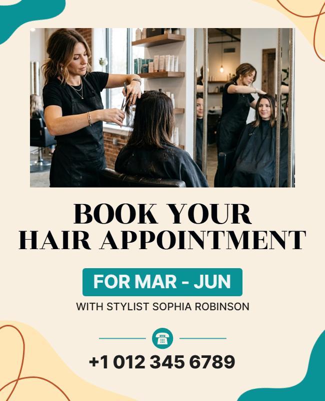 Book Your Hair Appointment Poster Template