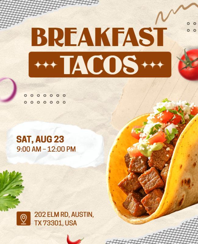 Breakfast Tacos Event Flyer Template