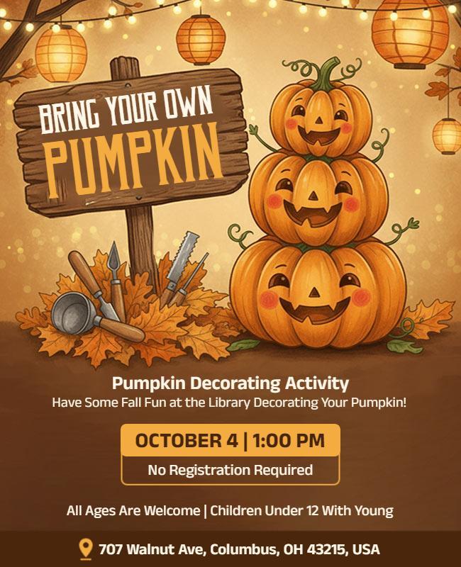 Bring Your Own Pumpkin Festival Flyer Template