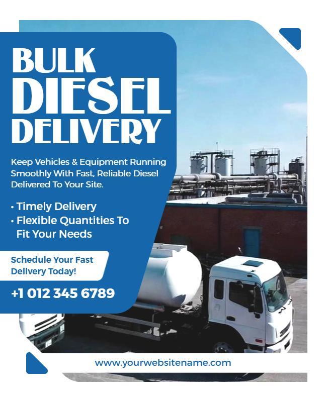 Bulk Diesel Delivery Service Flyer Template