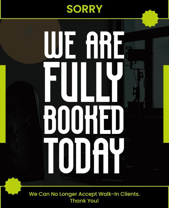 Business Closed Fully Booked Notice Flyer Template