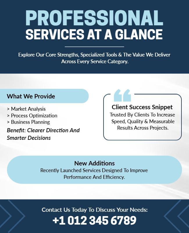 Business Consulting Service Overview Advertisement Flyer Template