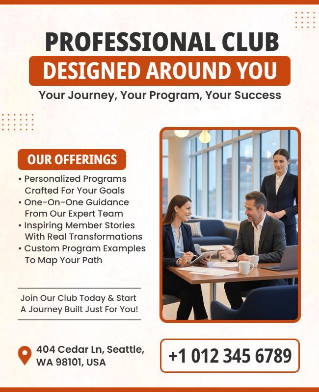 Business Networking and Coaching Club Flyer Template