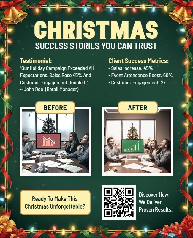 Business Success Christmas Marketing Flyer Template