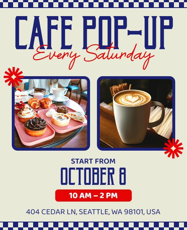Cafe Pop-up Event Announcement Flyer Template