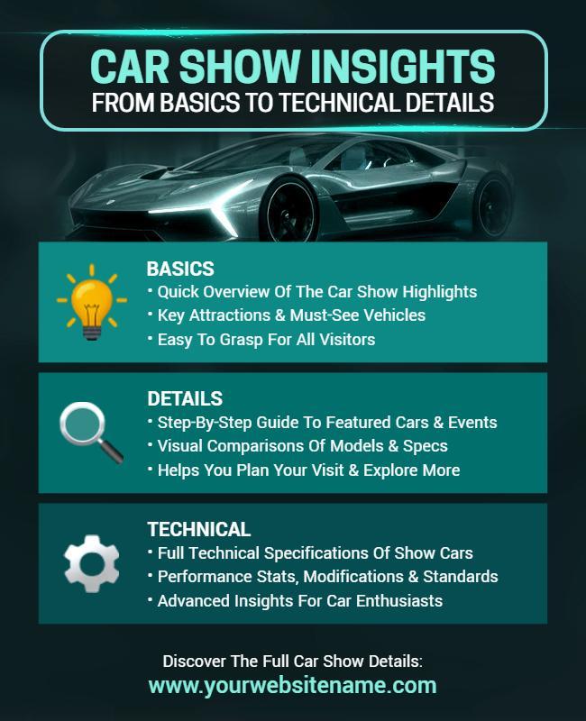Car Show Technical Insights Flyer Template
