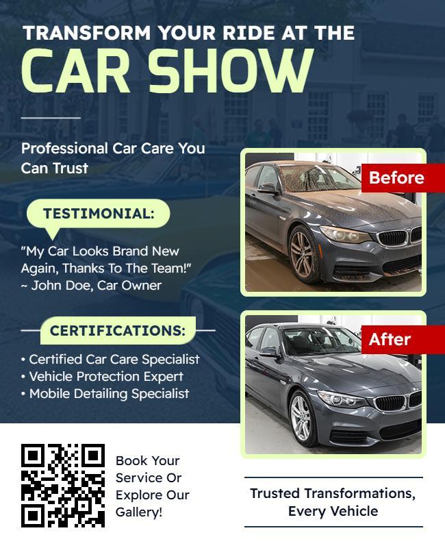 Car Show Transformation Service Flyer Template