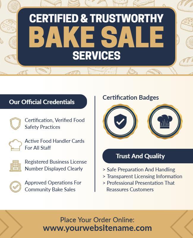 Certified Bake Sale Services Flyer Template