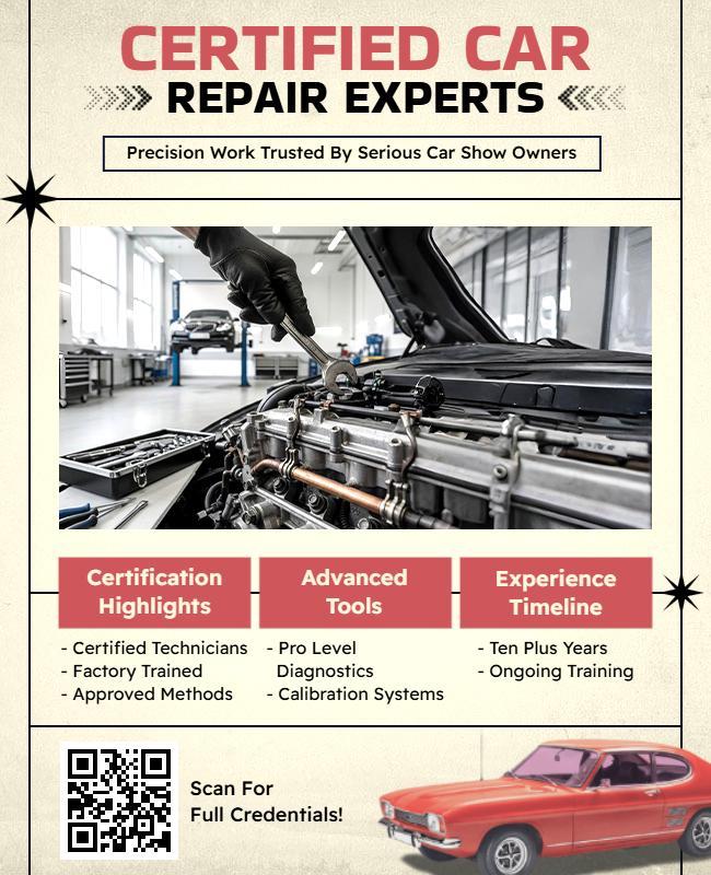 Certified Car Repair Experts Flyer Template