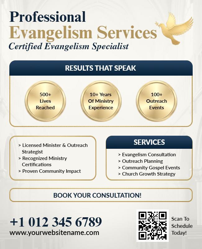 Certified Evangelism Specialist Services Flyer Template