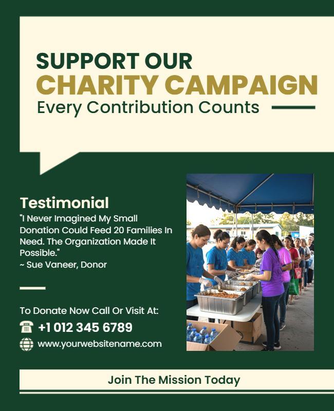 Charity Contribution Campaign Flyer Template